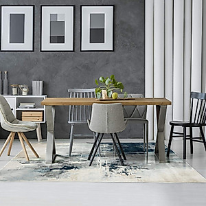 LUXE WEAVERS Olimpia Collection 6623 Ivory 8x10 Modern Abstract Area Rug