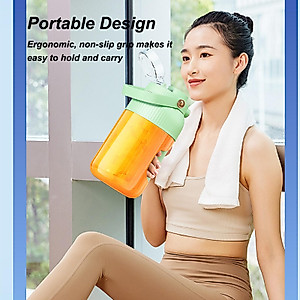 Yulyoie Juicer Cup-Yulyoie Multifunctional Portable Juicer Cup with Digital Display, Portable Juice Cup Blender USB Rechargeable, Carry It with You & 60 S Squeeze Juice Quickly (Green)