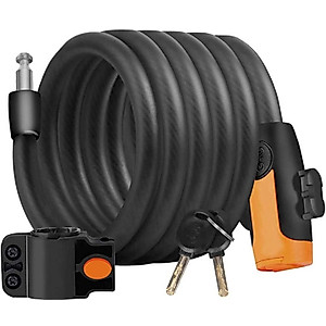 Bicycle Locks Heavy Duty Anti Theft Bike Lock High Security Level Bicycle Lock Heavy Duty Chain Bike Locks with Keys PVC Waterproof Rustproof for Cycle Moto Scooter Grills Gate Fence,