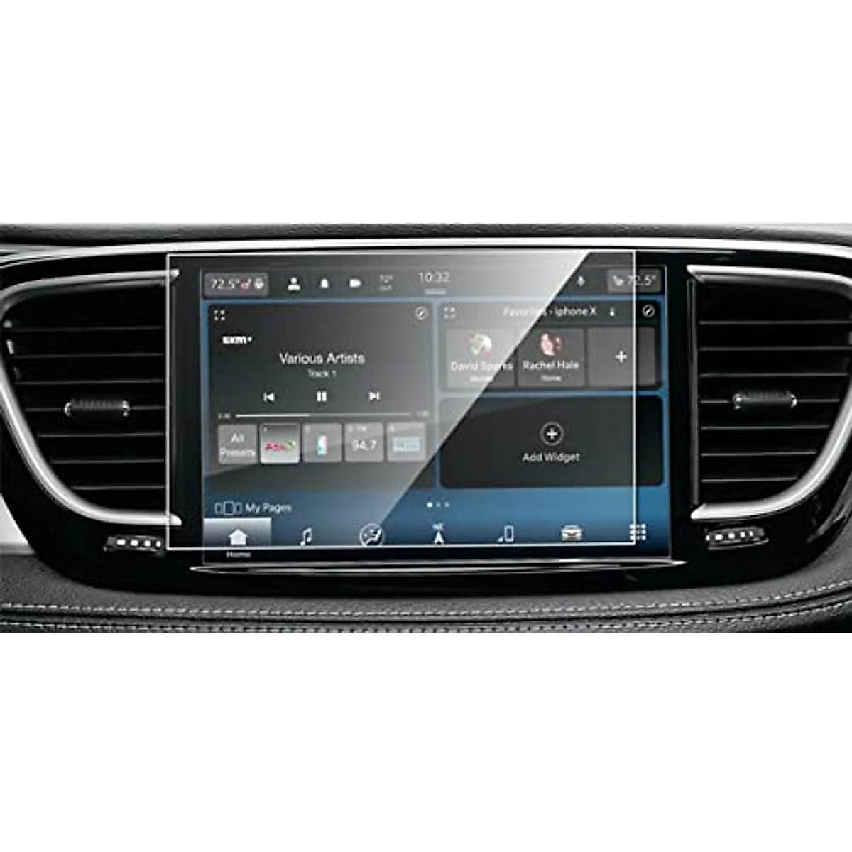 QQangell Screen Protector Compatible With Pacifica (10.1 Inch 2021-2023) Tempered Glass Screen protector foils