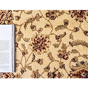 Unique Loom Voyage Collection Traditional Oriental Classic Area Rug (3' 3 x 3' 3 Round, Ivory/Gold)