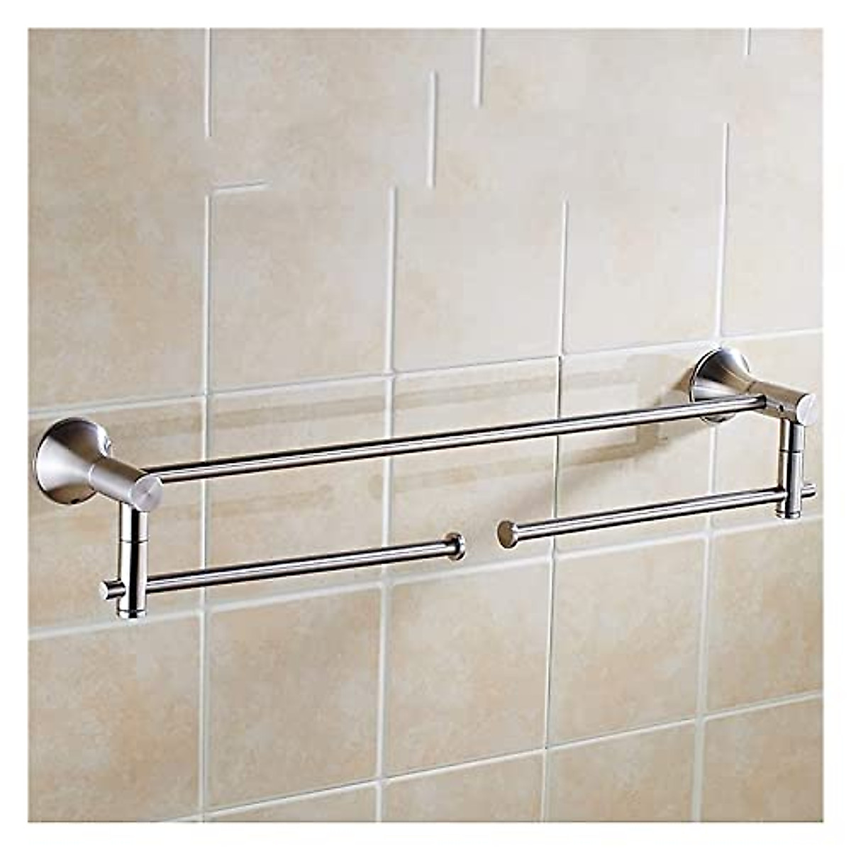 Towel BAR Rack Towel Rail Towel Bar Holder Bathroom Rotating Towel Bar 304 Stainless Steel Brushed Single Pole Double Pole Towel Rack Kitchen Hanging Rod