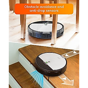 ILIFE V8s Robot Vacuum and Mop Combo, Big 750ml Dustbin, Enhanced Suction Inlet, Zigzag Cleaning Path, LCD Display, Schedule, Self-Charging Robot Vacuum Cleaner, Ideal for Hard Floor and Pet Hair.