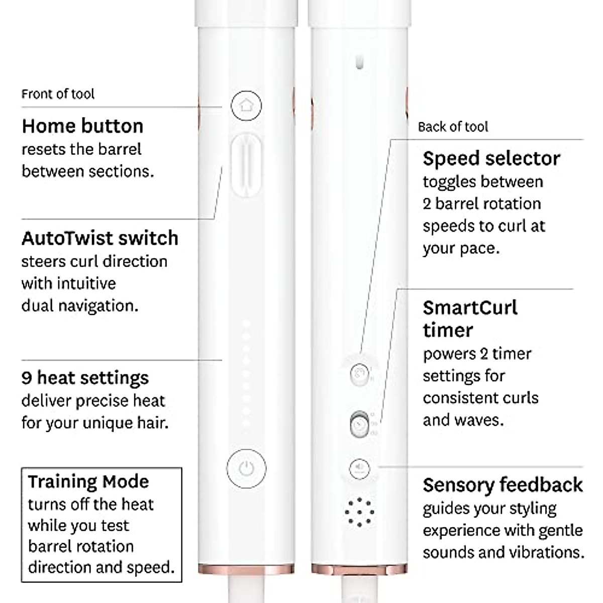 T3 CurlWrap 1.25" Automatic Rotating Curling Iron with Long Barrel, 2 Timer Settings, 9 Heat Settings, Auto-Rotating Ceramic Barrel and Ion Generator for Fast, Easy Curls and Waves on All Hair Types