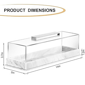 Rectangle Cake Tray with Lids, Clear Pastry Display Case, Dessert Holder Tray, Cake Stand, Cookie Display, Marble Pattern Plastic Cake Platter with Lucite Cover, Pastry Base