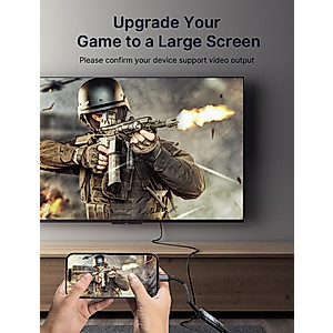 JSAUX USB C to HDMI Adapter, 4K USB Type-C to HDMI Female Adapter [Thunderbolt 3 Compatible] for iPhone 15 Pro, MacBook Pro/Air, Surface, Samsung Galaxy S21 S20 Ultra S10 S9 S8, Dell XPS 15-Grey