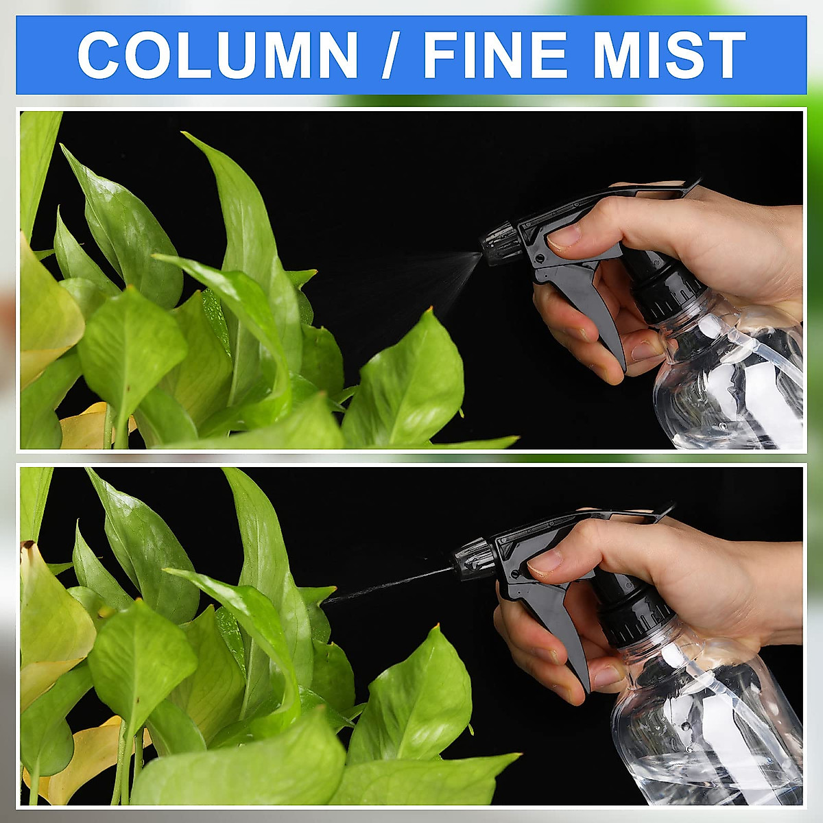 Nuogo 20 Pcs Plastic Spray Bottles Bulk 8 oz Refillable Empty Spray Bottle with Adjustable Nozzle Mini Spray Bottle Liquid Sprayer for Hair, Spas, Water, Kitchen, Plants, Bath and Beauty(Clear)