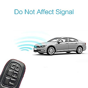 Compatible with fit for 2013-2019 Ram 1500 2500 3500, 2013-2016 Ram 4000, 2013-2017 Ram 4500 5500, 2014-2019 Jeep Cherokee Leather Case Key Fob Cover Keyless Remote Start Control Holder Protector