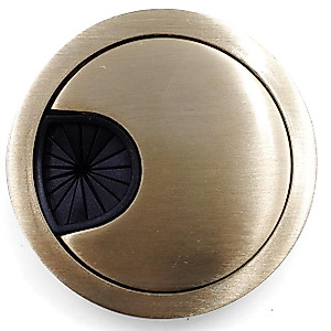 Jetland Desk Grommet for Wire Organizer - Bronze, Fits 2" Hole, GBZ53, 2-Pack