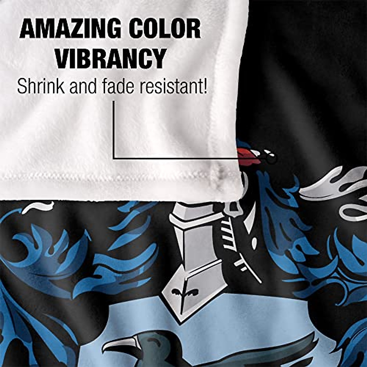 Harry Potter Ravenclaw Crest Black Silky Touch Super Soft Throw Blanket 36" x 58",Ravenclaw Crest