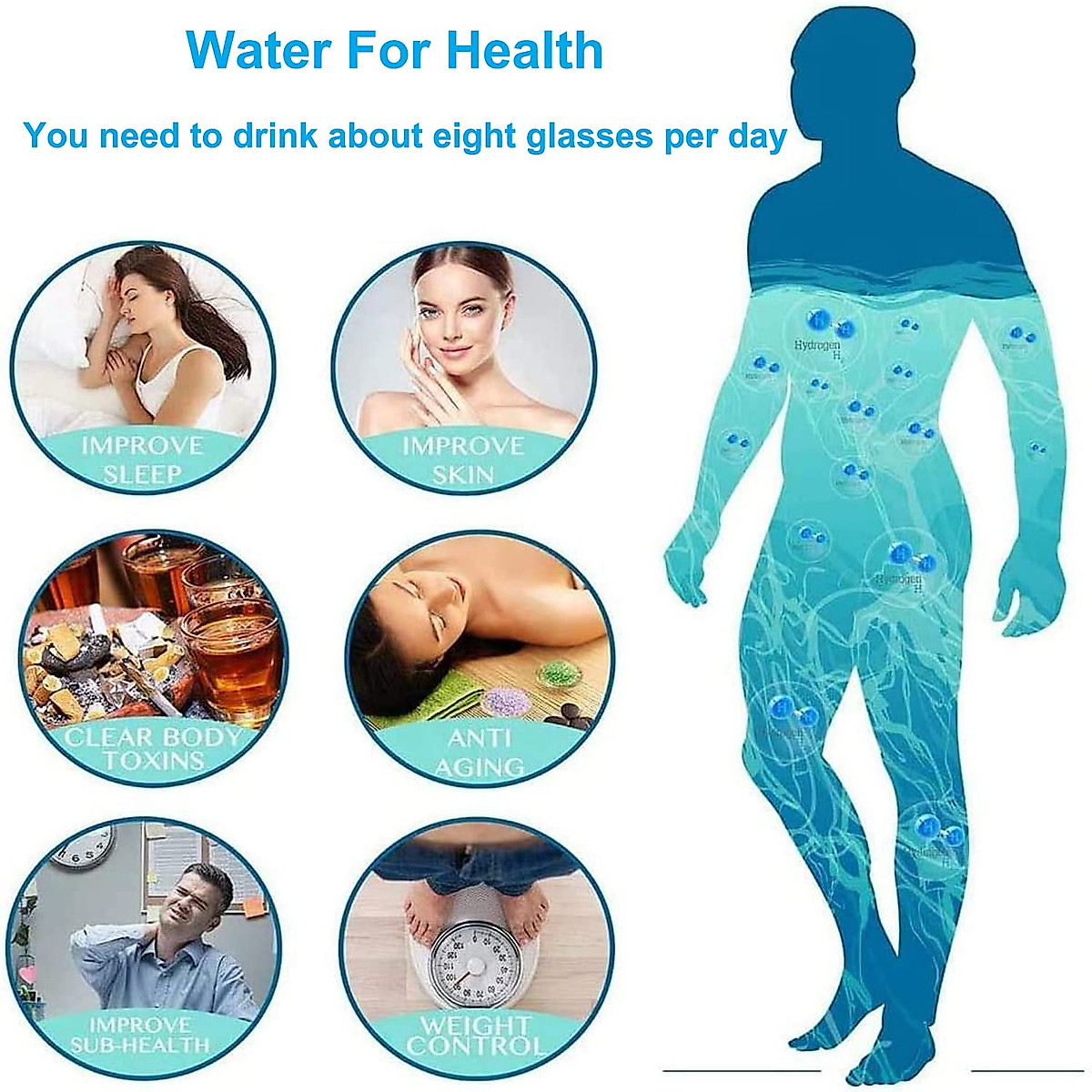 [Upgrade Version] Xglysmyc Portable Rechargeable Hydrogen Water Generator Bottle with New SPE and PEM Technology,Glass Hydrogen Water Machine Ionizer Health Cup for Home Office Travel Use