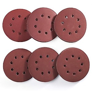 LotFancy 5 Inch 8 Hole Sanding Disc - 60PCS 1000 1200 1500 2000 2500 3000 Grit Assorted, Random Orbital Sander Pads, Hook and Loop Sandpaper