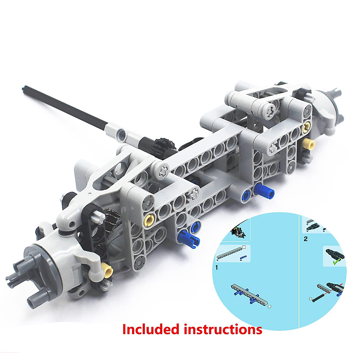 TTLYHEK MOC Parts Toy Front Suspension System Technical Parts Compatible with All Major Brands Building Blocks Bricks DIY Accessories (78Pcs)