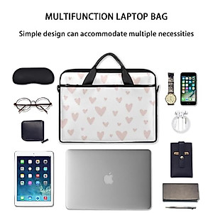 Hearts Love Laptop Computer Bag Waterproof Shoulder Messenger Bag 13-15 inch Durable Laptop Tote Bag with Shoulder Strap Handle Lightweight Crossbody Briefcase