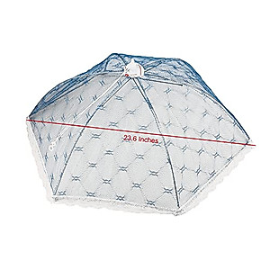 Food Covers for Outside, 23.6 Inches Food Tent 2 Pack, Food Covers for Outdoors Mesh Screen Suitable for Parties, Picnics, BBQ