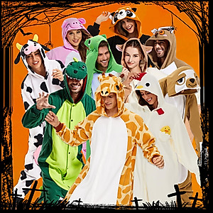 CANASOUR Polar Fleece Halloween Costume Christmas Adult Anime Unisex Animal Cosplay Onesie (Medium, New Blue)