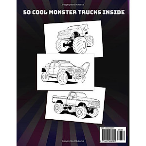 Monster Truck Coloring Book: A Collection of 50 Cool Monster Trucks | Relaxation Coloring Pages for Kids, Adults, Boys, and Car Lovers (Cars Coloring Book)