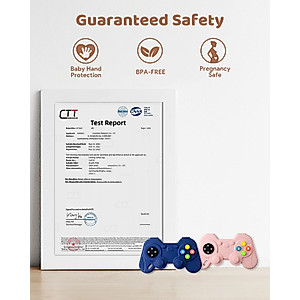 2 Packs Baby Teething Toy, Silicone Game Controller Teethers for Babies 6-12 Months, Baby Chew Toys for Sucking Needs, BPA Free