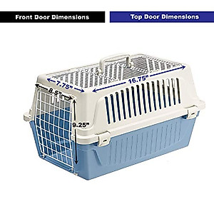 Ferplast Atlas Pet Carrier | Small Pet Carrier for Dogs & Cats w/Top & Front Door Access