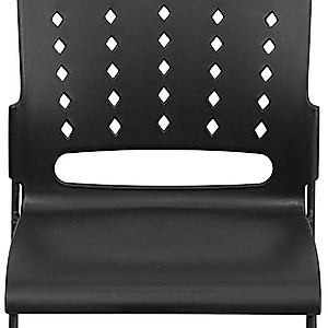 Flash Furniture HERCULES Series 881 lb. Capacity Black Sled Base Stack Chair with Air-Vent Back