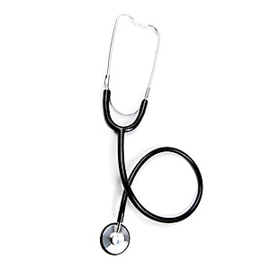 McKesson General Exam Stethoscope - Medical-Grade, Lightweight Design, and Precision Acoustic Performance - 1-Tube, Single Sided Chestpiece - Black, 21 In. Tube, 1 Count