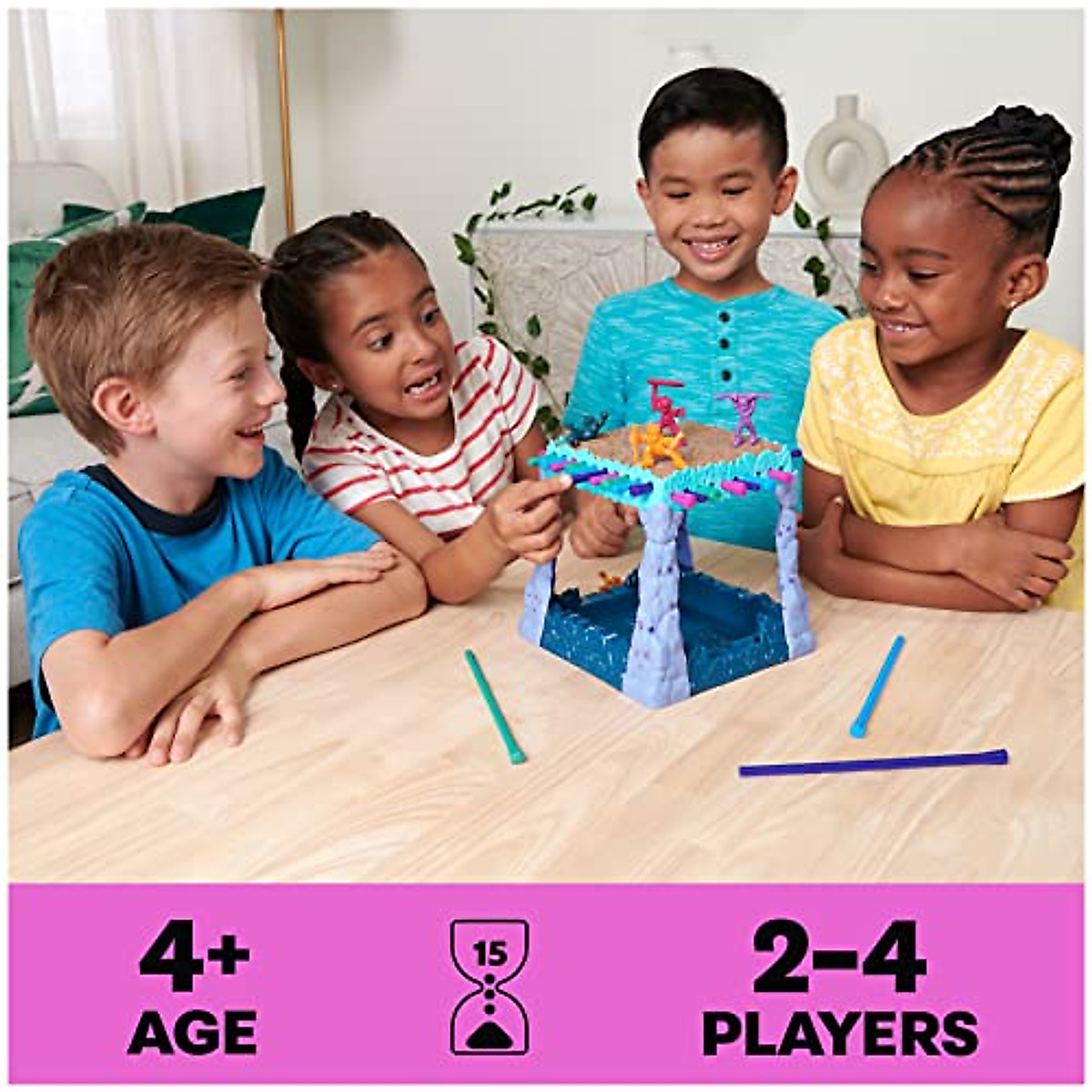 Spin Master Games Sink N’ Sand, Midnight Jungle Amazon Exclusive Kids Board Game with Kinetic Sand for Sensory Fun Gift Idea, for Preschoolers and Kids Ages 4 and up