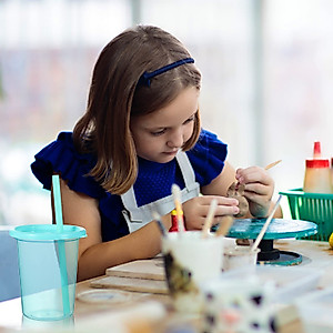 Sawysine 12 Pieces Kids Cups with Straws and Lids, Tumbler Cups Bulk Plastic Cups for Toddlers Reusable Spill Proof Christmas Cups for Kids with Colored Alphabet Stickers