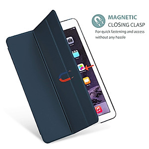 ProCase Smart Case for iPad Air 2 2014, Ultra Slim Lightweight Stand Protective Case Shell with Translucent Frosted Back Cover for iPad Air 2nd (A1566 A1567) -Navy