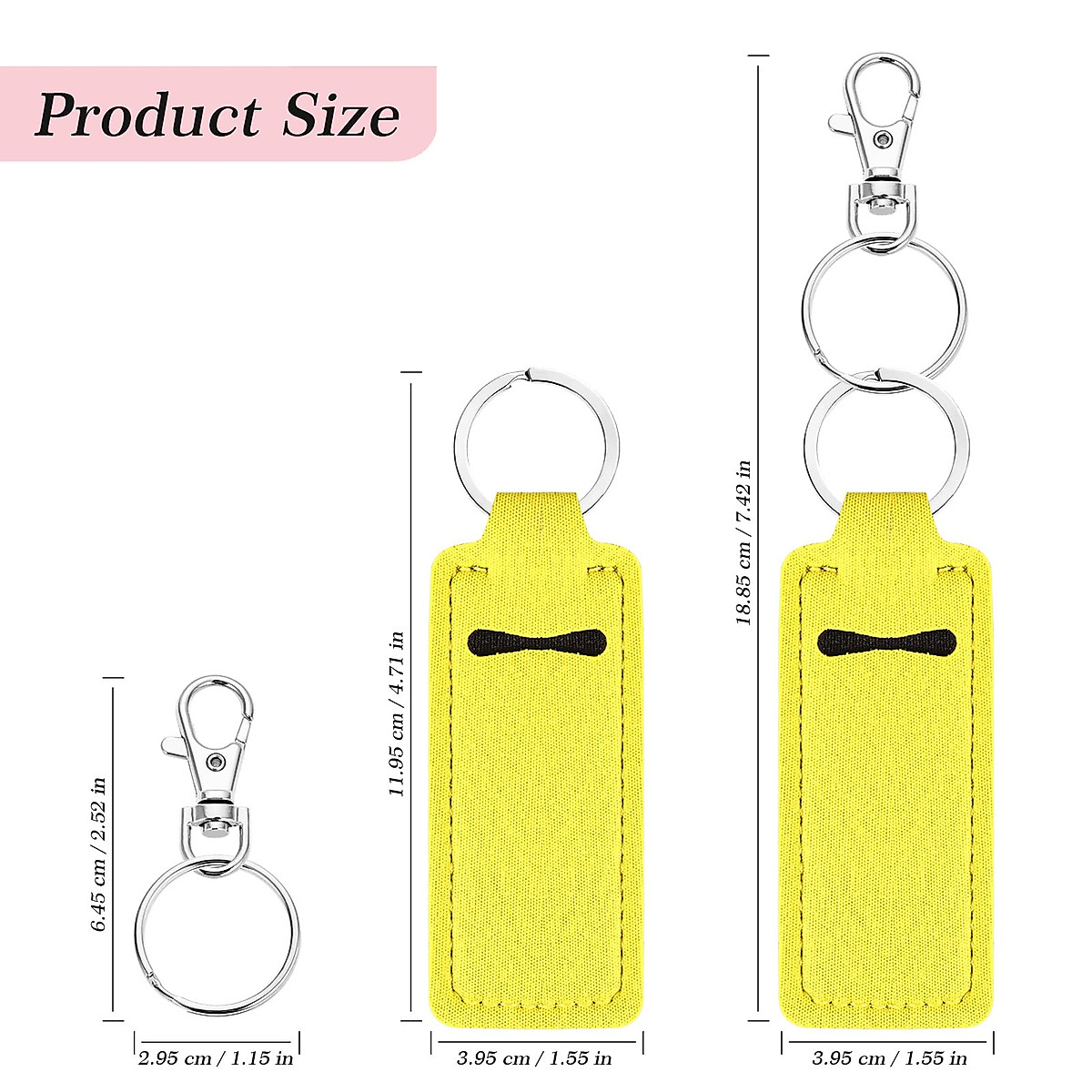 Chapstick Holder Lip Balm Sleeves Pouch Portable Lipstick Holder Bags Lip Gloss Holder Chapstick Holder With Clip for Women (Pink Black etc)