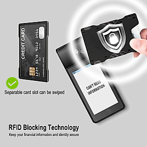 GEIT Minimalist Wallet for Men, Slim Aluminum Metal Mens Wallet with Magnetic ID Card Holder, RFID Blocking Credit Card Wallet with Money Clip