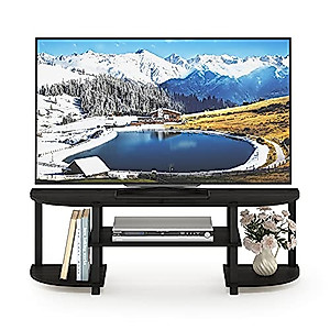 Furinno Turn-S-Tube Wide TV Entertainment Center, Espresso/Black
