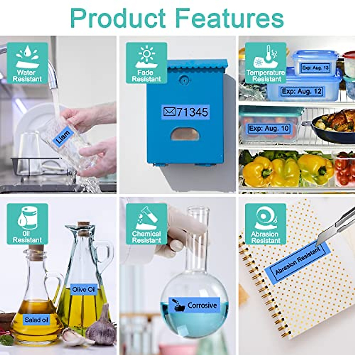 NineLeaf 3 Pack Compatible Label Tape Replacement for Brother TZe551 TZe-551 TZ-551 TZ551 Black on Blue Laminated Tapes 24mm 1'' x 26.2 ft Work with P-Touch PT-D600 PT-P710BT 2730 E500 Label Maker