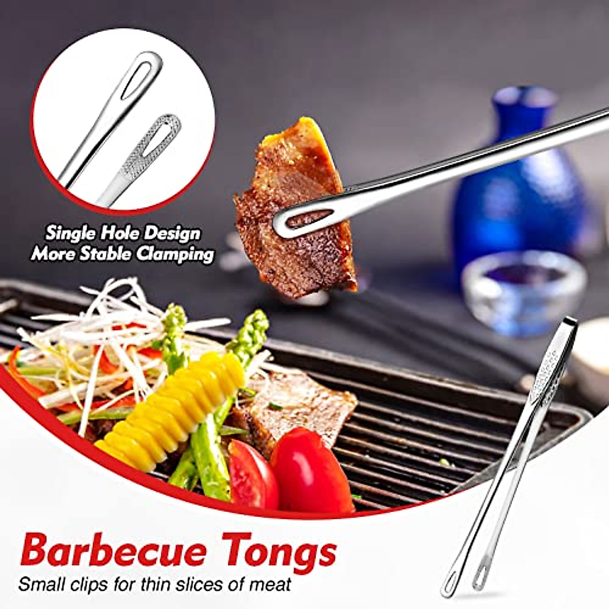 3 Pieces Grill Tongs for Cooking BBQ, 12 & 16" Extra Long Kitchen Tongs,Premium Stainless Steel Tongs,Heavy Duty Grilling Tongs for Cooking,Barbecue, Buffet