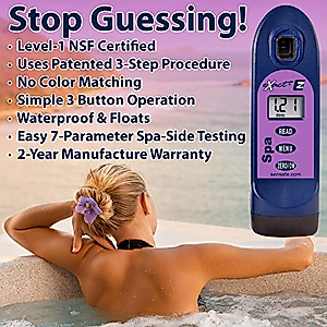 eXact 486202 Spa EZ Photometer - Clamshel - 6-Tests Each | | Detects Alkalinity, Bromine, Calcium, Chlorine, and pH | USA Quality