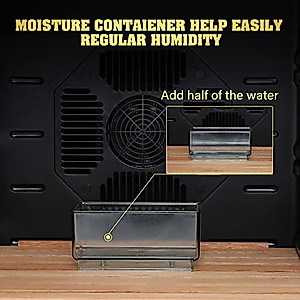 TCFUNDY 50L Cooler Humidor, Electronic Cooler Humidor 3-Layer Spanish Cedar Wood Shelves & Drawer with Hygrometer, 300 Capacity, 1.76 Cu Ft