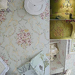 HOYOYO Self-Adhesive Shelf Liners Paper, Removable Self Adhesive Shelf Liner Dresser Drawer Wall Stickers Home Decoration,Grey Peony Floral 17.8 x 118 Inches