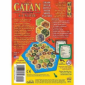 CATAN Board Game 5-6 Player EXTENSION - Expand Your CATAN Game for More Players, Strategy Game for Kids and Adults, Ages 10+, 3-6 Players, 60-90 Minute Playtime, Made by CATAN Studio