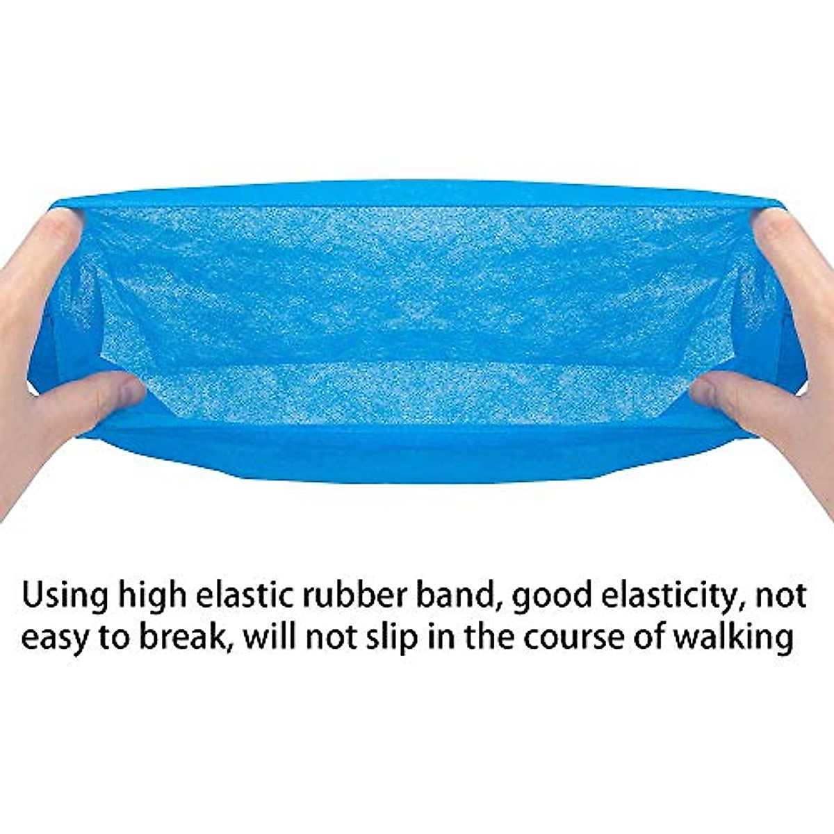 100pcs (50 Pairs) Non-woven Fabric Disposable Shoes Covers Elastic Band Breathable Dustproof Anti-slip Shoe Covers(Blue)