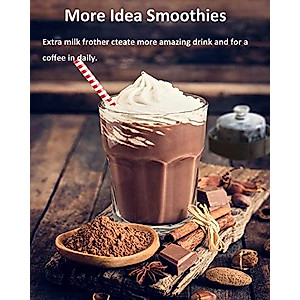 900 Watts Smoothie Blender for Shakes and Smoothies, 12 in 1 Set Bullet Personal Blender with Milk Frother, Germany 3D Stainless Steel 6-Leaves Blades Smoothie Maker, 24oz and 18oz Tritan BPA-Free To-Go Cups