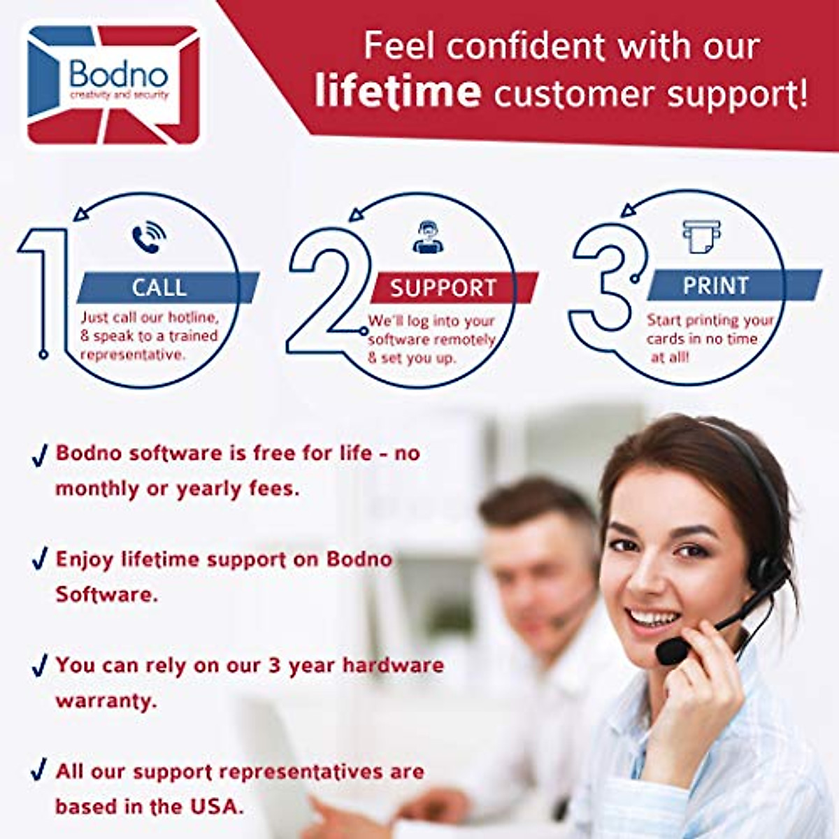 Magicard 300 Single Sided ID Card Printer & Complete Supplies Package with Bodno ID Software - Bronze Edition