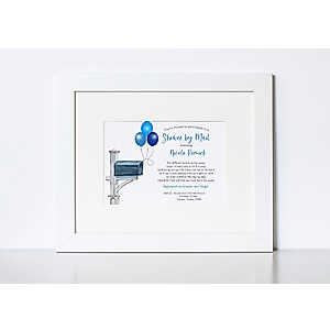 Baby Shower by Mail Invitations for Boy Customizable Mailbox Invites with Envelopes (12 Count)