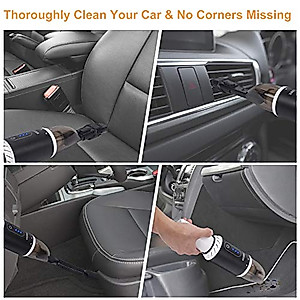 XREXS Handheld Vacuum Cordless, Portable Hand Held Car Vacuum Cleaner with High Power, Rechargeable Mini Vacuum for Home Office Pet Hair Cleaning, 8000Pa Strong Suction, Lightweight and Quick Charge