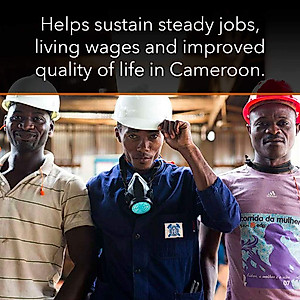 Stella Falone Reversible Wood Cutting Board Made of Solid West African Crelicam Ebony Wood – 18'' x 11.4'' X 1.6'', Heavy-Duty, Premium Serving Board with Carved Grip Edge – Includes Conditioning Oil