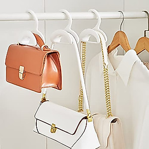 HOMEGYMFREE 4 Pack Handbag Hanger, Purse Hanger Hook Bag Rack Holder Handbag Tote Bag Closet Organizer Storage