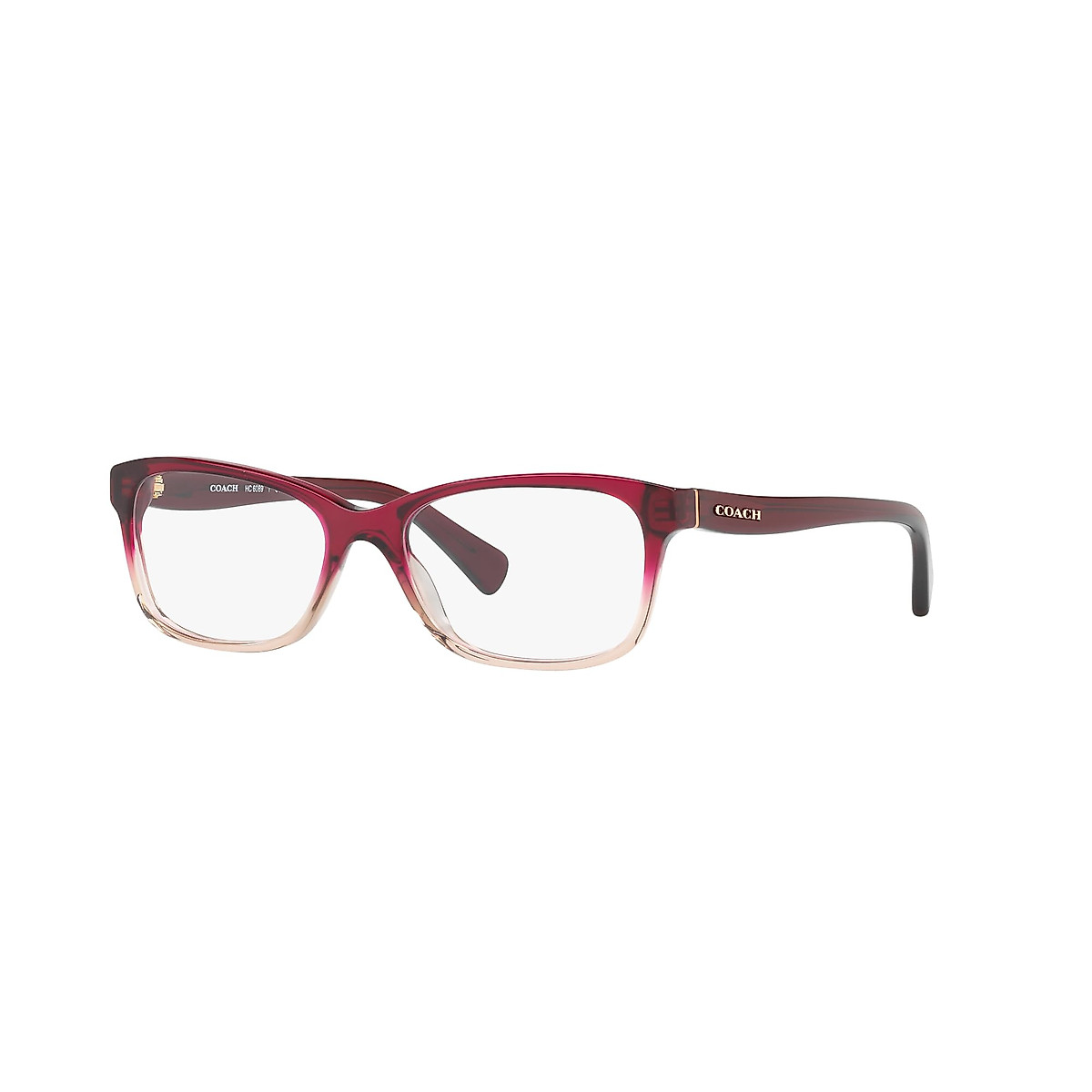 Coach HC6089 Prescription Eyewear Frames, Red Beige Gradient/Demo Lens, 51 mm