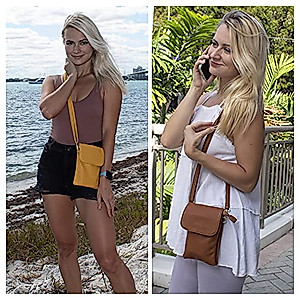 MINICAT Roomy Pockets Series Small Crossbody Bags Cell Phone Purse Wallet for Women(Mustard Yellow)