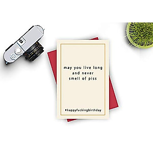 Funny Birthday Card - May You Live Long. Card for Best Friend, Brother, Sister, Joke Naughty Card