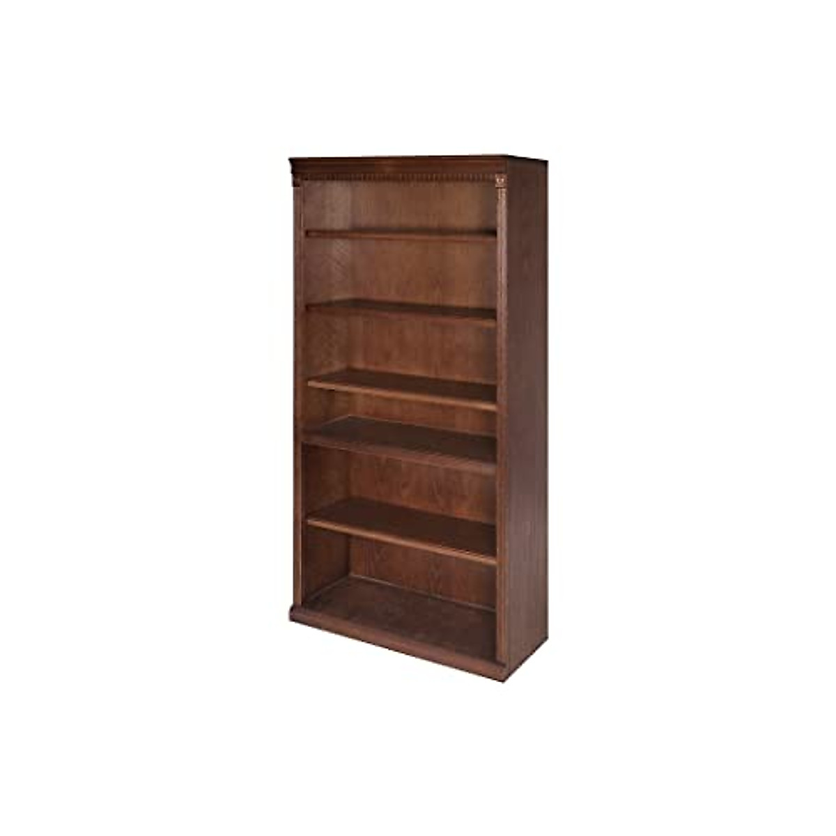 Martin Furniture Huntington Oxford 72" Wood Bookcase, Storage Cabinet, Office Shelves, Brown (HO3672/B)