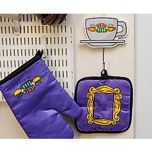 Friends Icons Die-Cut Coat Hanger Wall Hooks, Set of 3 | Ready To Mount Decor, Storage Rack Organizer For Hanging Jackets, Hats, Purses