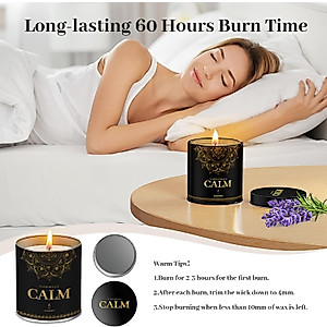 WarmEmbrace Lavender Scented Candles, 9 Oz Jar Candles for Home, Office, Meditation, Yoga, Candles for Women & Men, Birthday, Anniversary, Valentine's Day Present, Elegant Decorative Accent